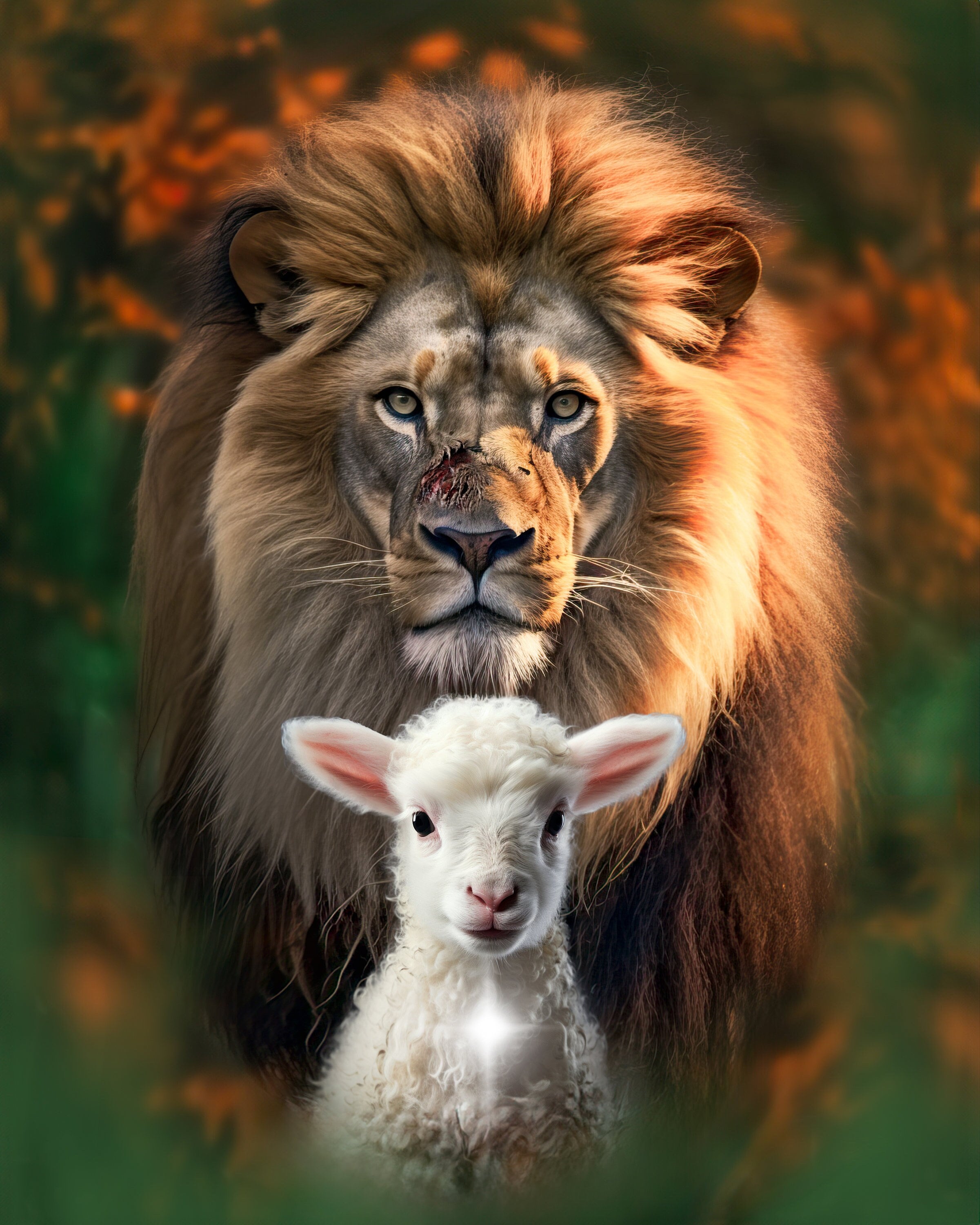 Lion and the Lamb, DIGITAL DOWNLOAD, Tribe of Judah, Lion, Lamb, Christ ...