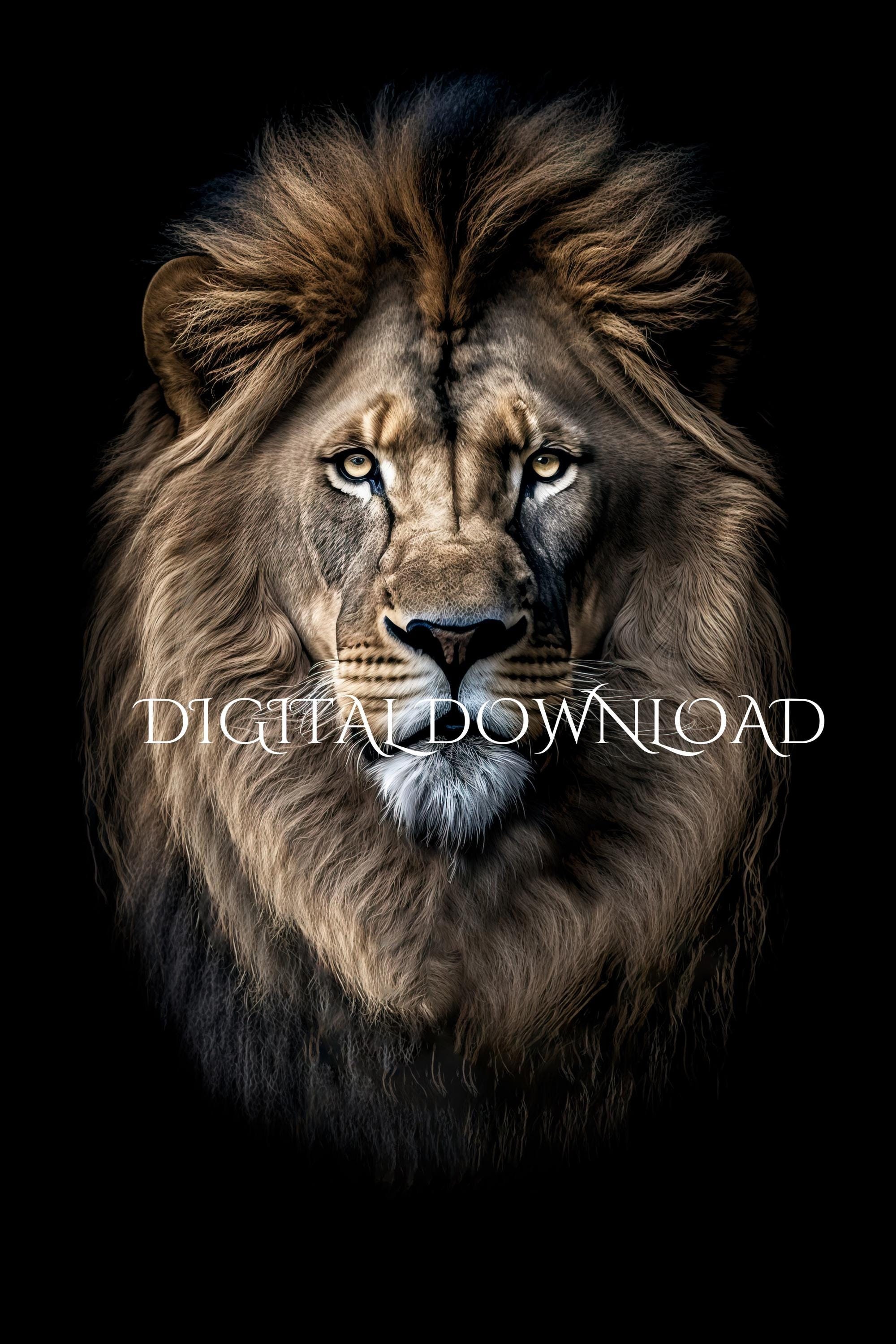 Lion of Judah Roaring Portrait: Christian Wall Art (digital Download ...
