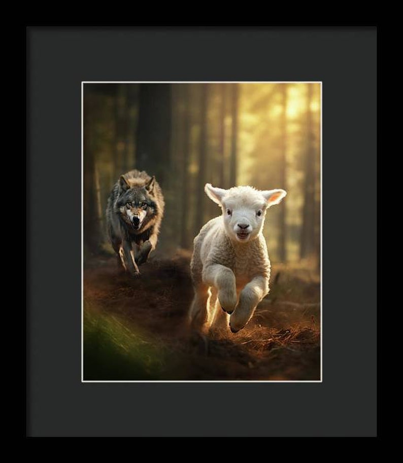 Jesus Christ, Wolf and Innocent Lamb, DIGITAL DOWNLOAD, Biblical ...