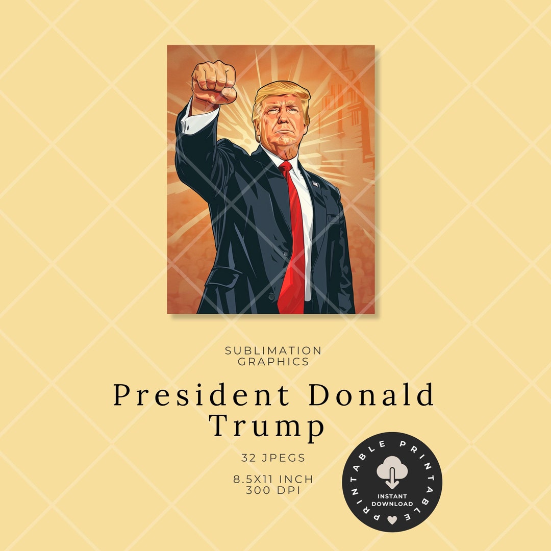 President Donald Trump Digital Papers, Patriotic Graphics Ideal for ...