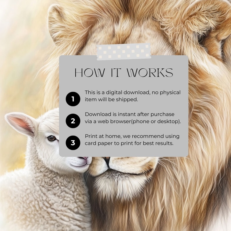 Spiritual Lion and Lamb Bookmarks Printables - 12 Inspirational Designs ...