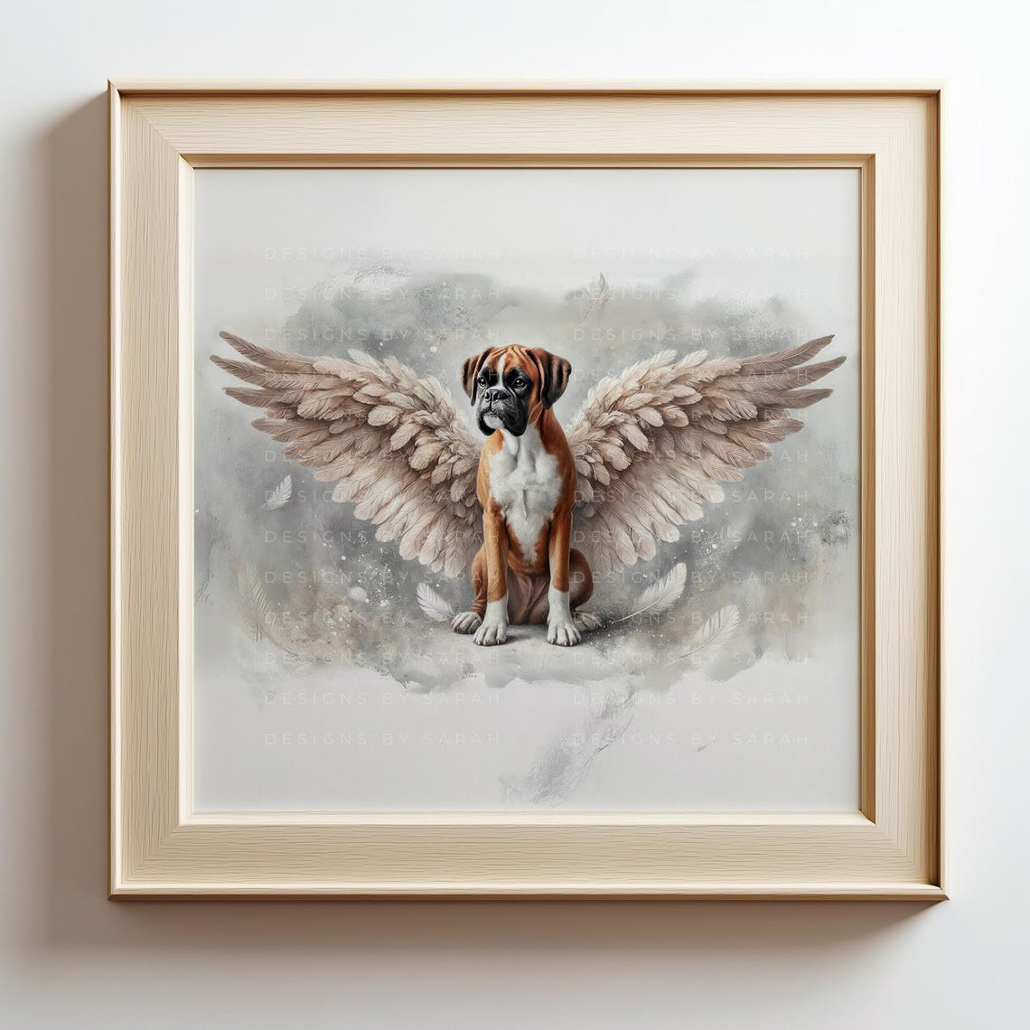 Boxer Dog Angel Wings Print: Pet Memorial Art (digital Download) - Etsy