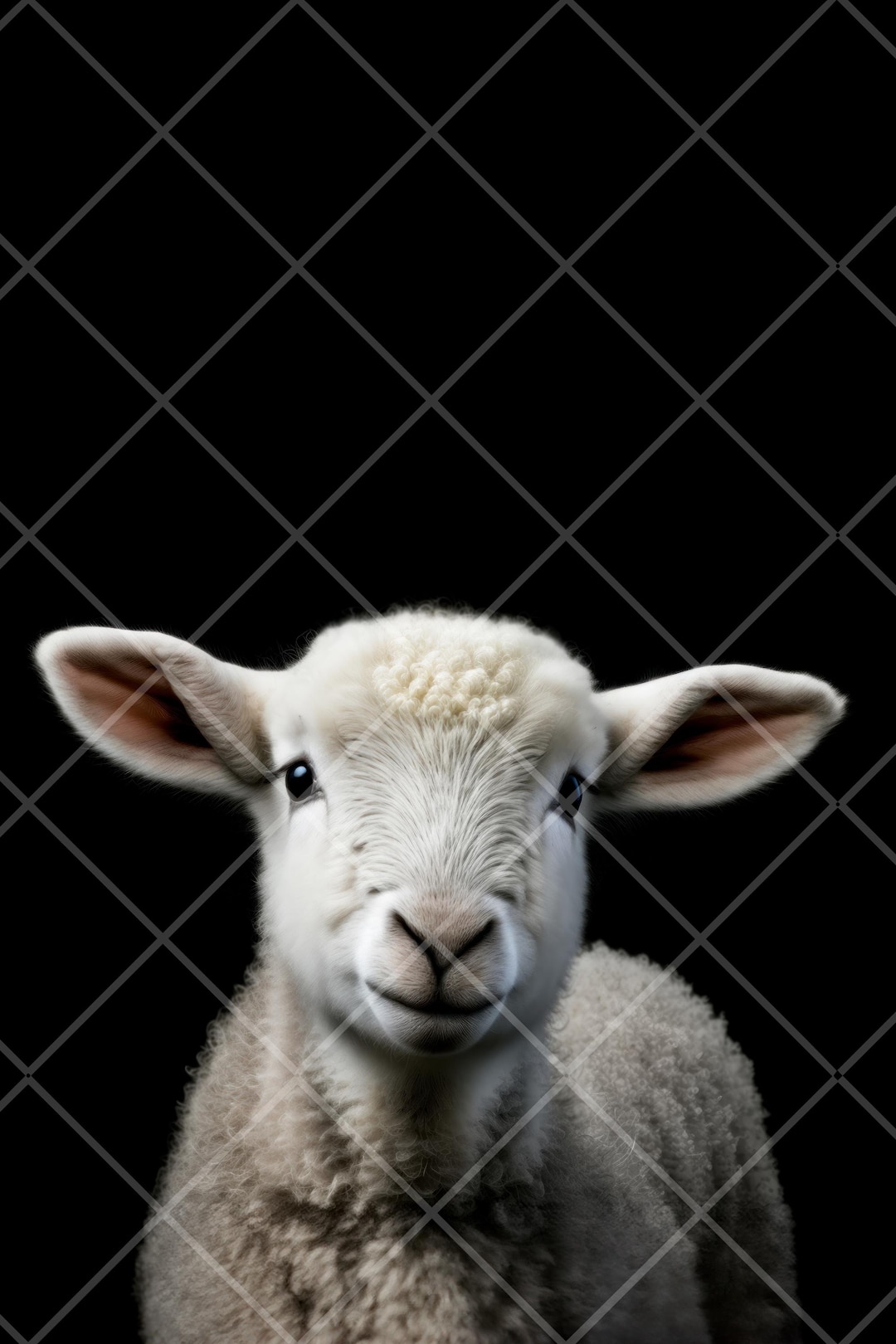 Lamb of God Print: Black Background, Christian Wall Art (digital ...