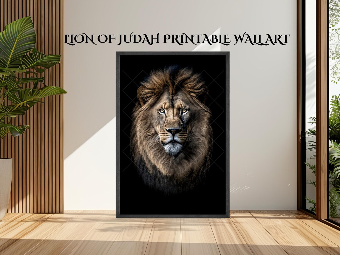 Lion of Judah Roaring Portrait: Christian Wall Art (digital Download ...