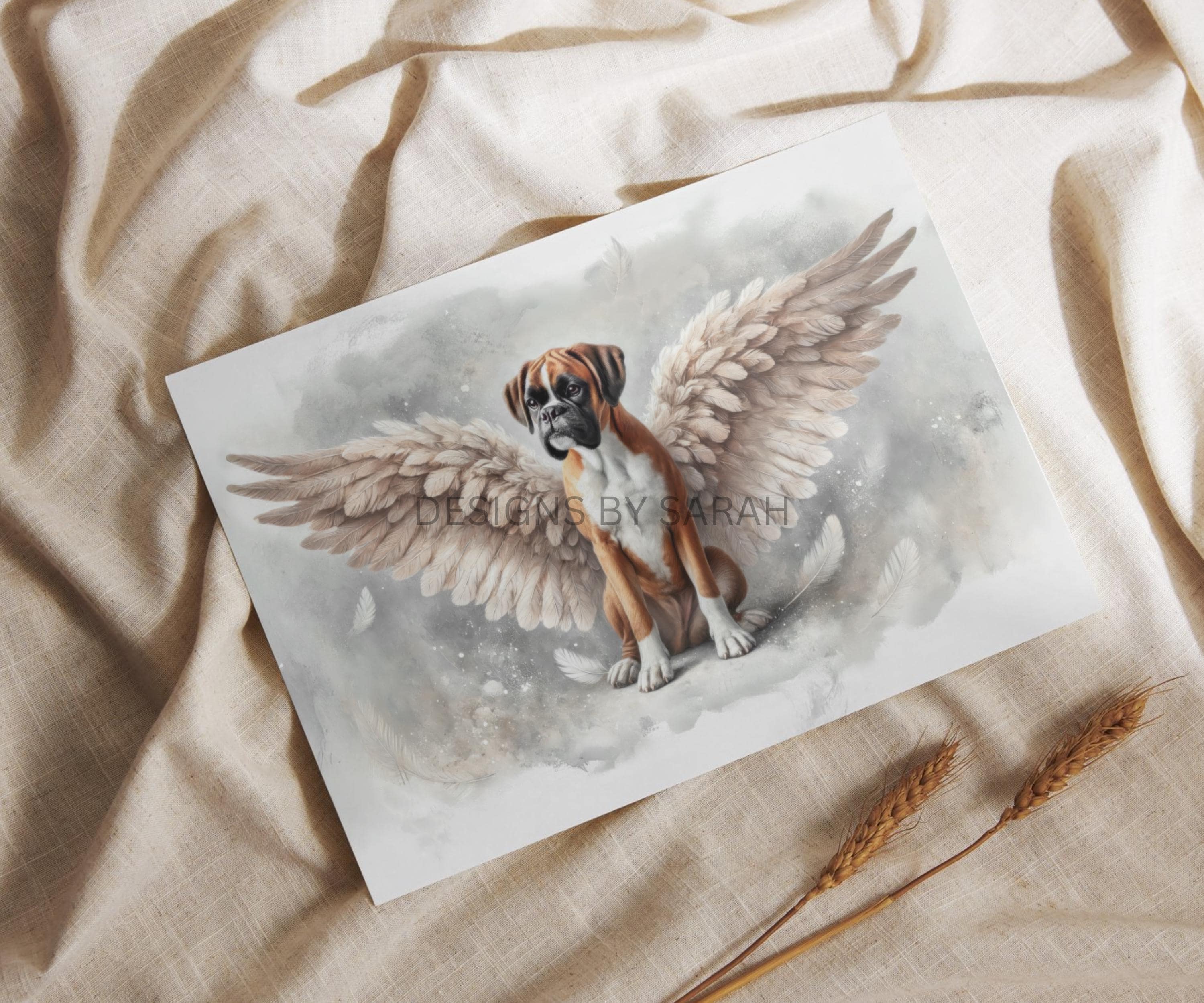Boxer Dog Angel Wings Print: Pet Memorial Art (digital Download) - Etsy