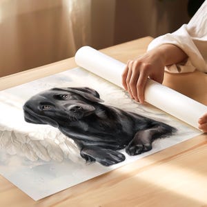 Black Lab Angel Wings Pet Loss Memorial Art (digital Download) - Etsy
