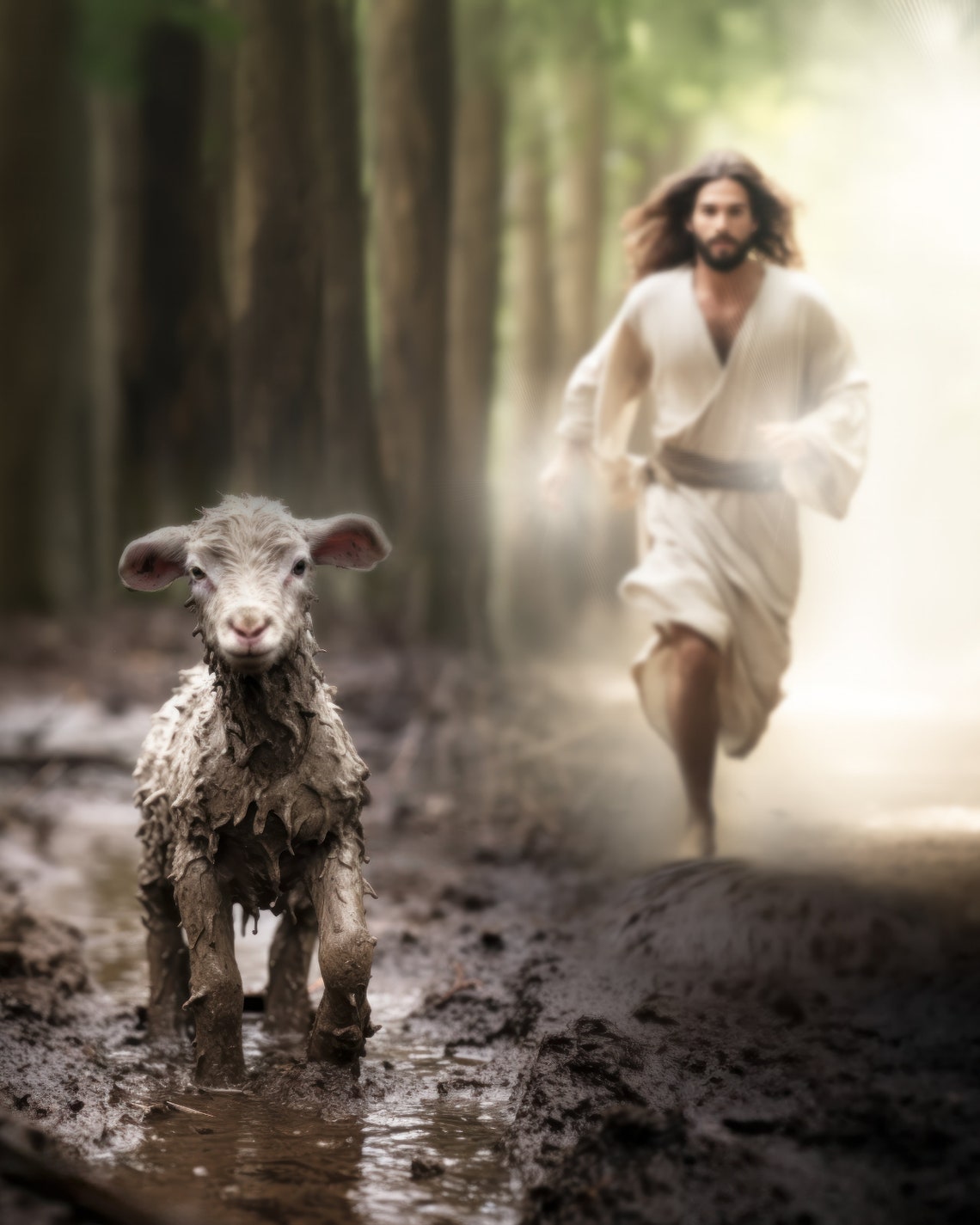 Jesus Christ Saves Lost Lamb, Digital Download, Instant, Savior ...