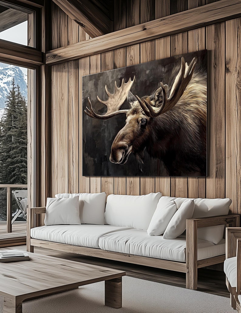 The Powerful Moose | Majestic Bull Moose Wall Art | Wilderness Wildlife ...