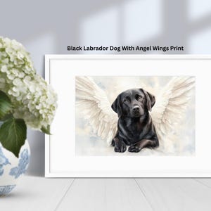 Black Lab Angel Wings Pet Loss Memorial Art (digital Download) - Etsy