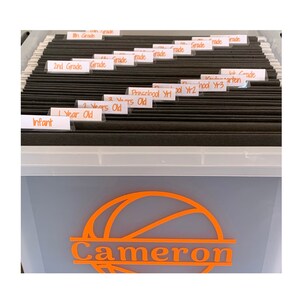 Kids File Box Labels School Memory Box Labels Milestone | Etsy