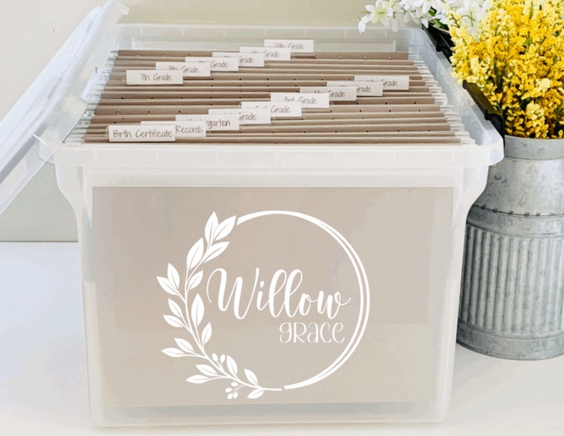 Kids File Box Milestone Tote Memory Box Organization - Etsy