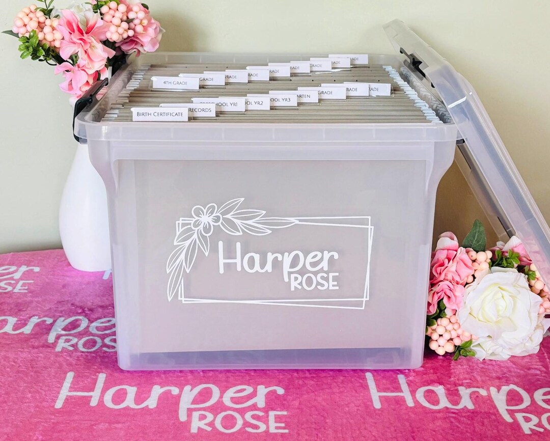 Kids File Box , Memory Box , Milestone Tote , School Organization ...