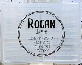 Baby Monthly Milestone Photo Box First Year Baby Photo Memory Box ...