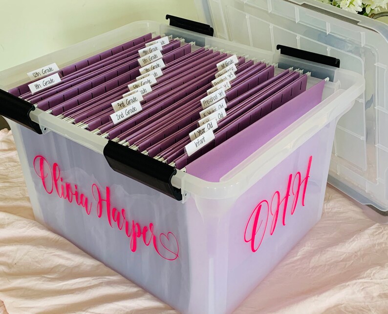 Milestone Tote Decal Personalized Memory Box Decal Baby - Etsy
