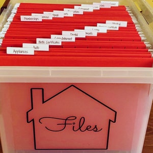 Home Documents File Box , Important Document Organizer , Household ...