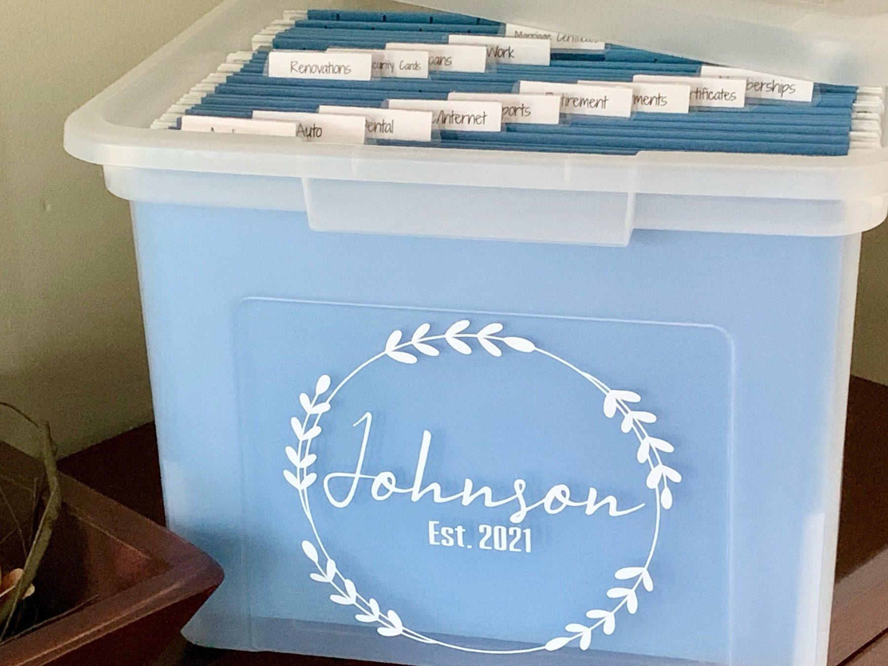 Important Document Organizer Home Documents File Box | Etsy