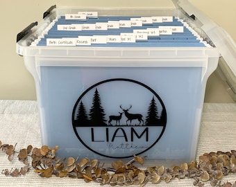 FULLY ASSEMBLED Kids File Box , Milestone Tote , Memory Box ...