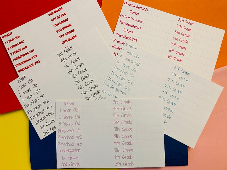 Kids File Box Labels , School Memory Box Labels , Milestone Box Labels ...