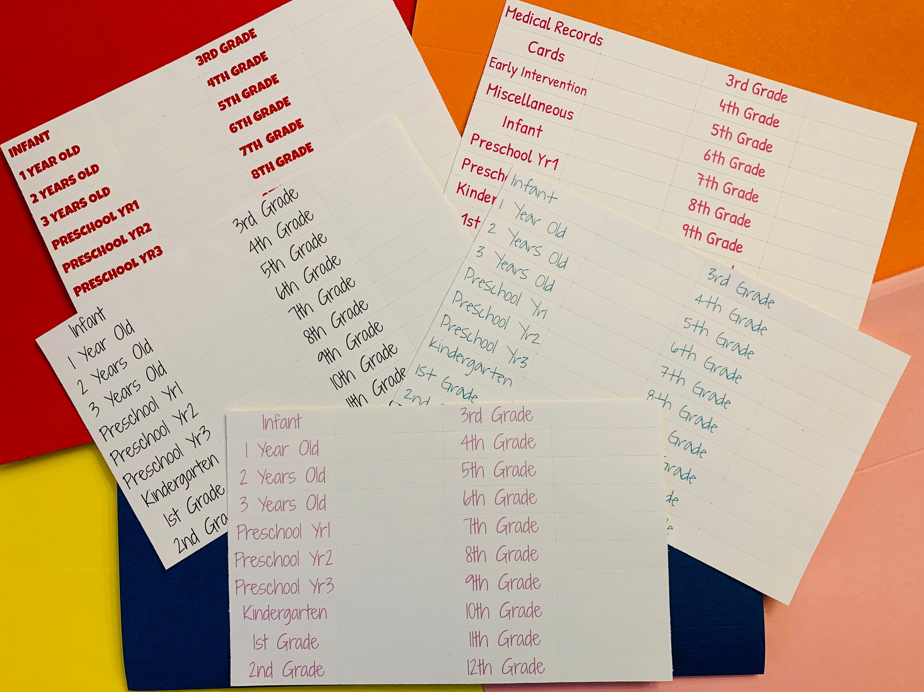 Kids File Box Labels School Memory Box Labels Milestone | Etsy