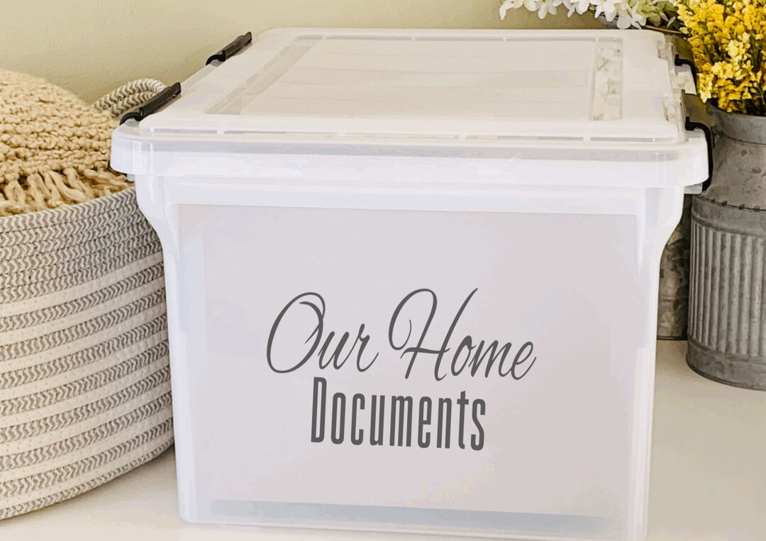 Household Filing System , Home Documents File Box , Important Document ...