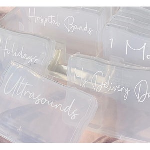 Baby Monthly Milestone Photo Box , First Year Baby Memory Box ...