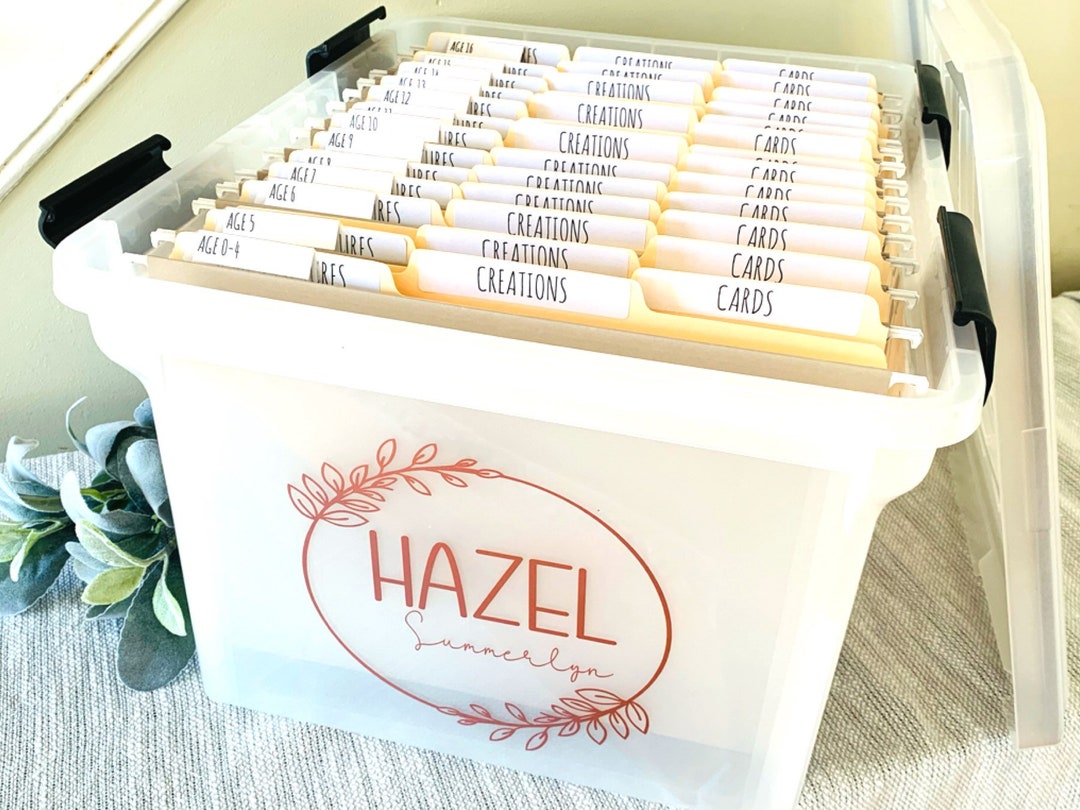 Kids File Box , Memory Box , Milestone Tote , School Organization ...