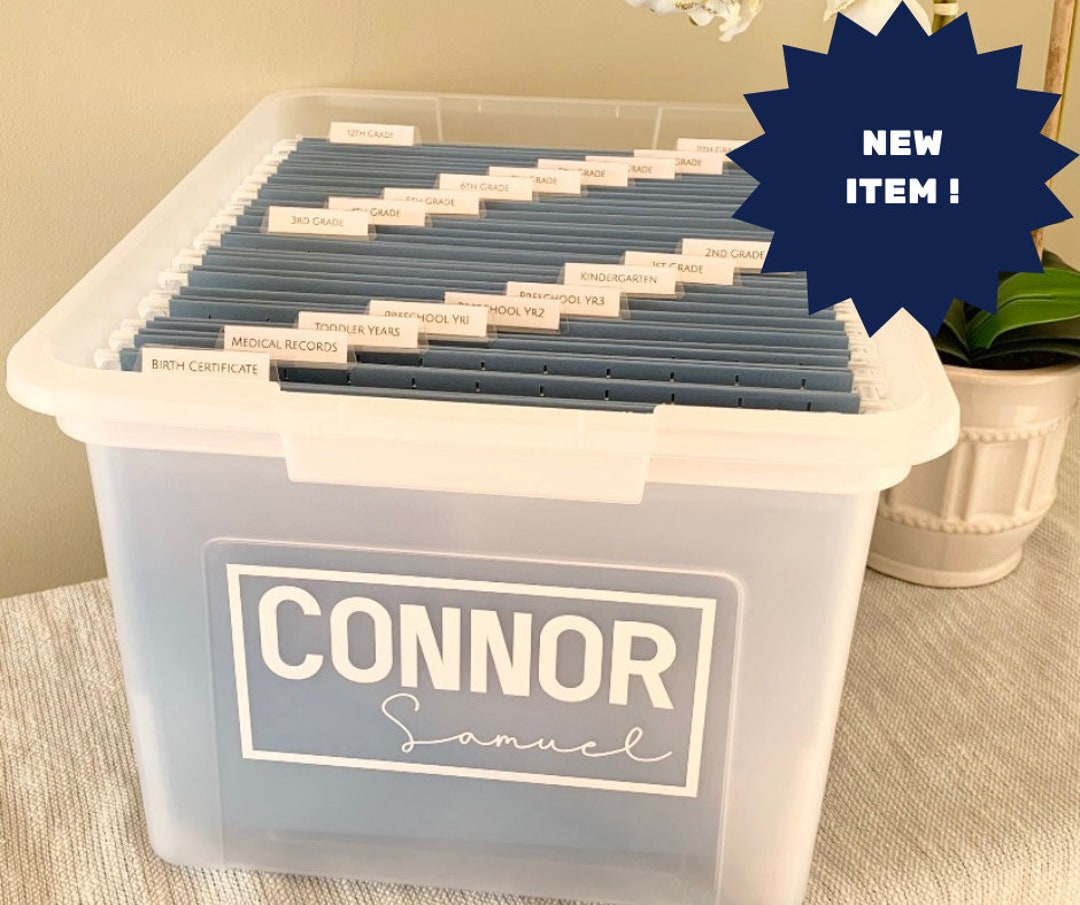 Kids File Box , Memory Box , Milestone Tote , School Organization ...