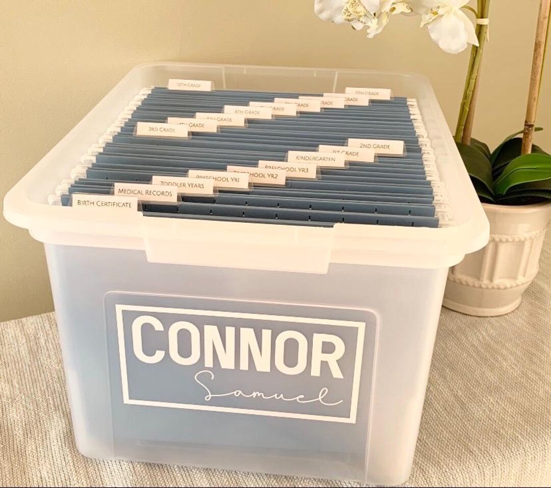 Kids File Box , Memory Box , Milestone Tote , School Organization ...