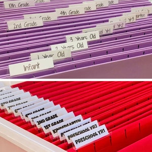 Kids File Box Labels School Memory Box Labels Milestone | Etsy