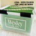 Kids File Box LEGAL SIZE FOLDERS Milestone Tote Memory Box Keepsake ...