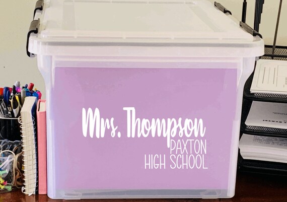 Teacher File Box Classroom Organization Teacher's | Etsy