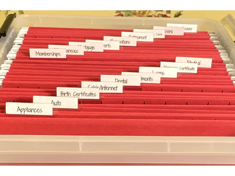 Household Filing System , Home Documents File Box , Important Document ...