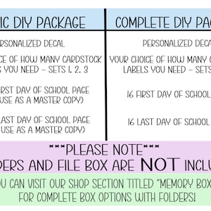 Organization School Box DIY Kit, Kids File Box Kit , Milestone Tote ...