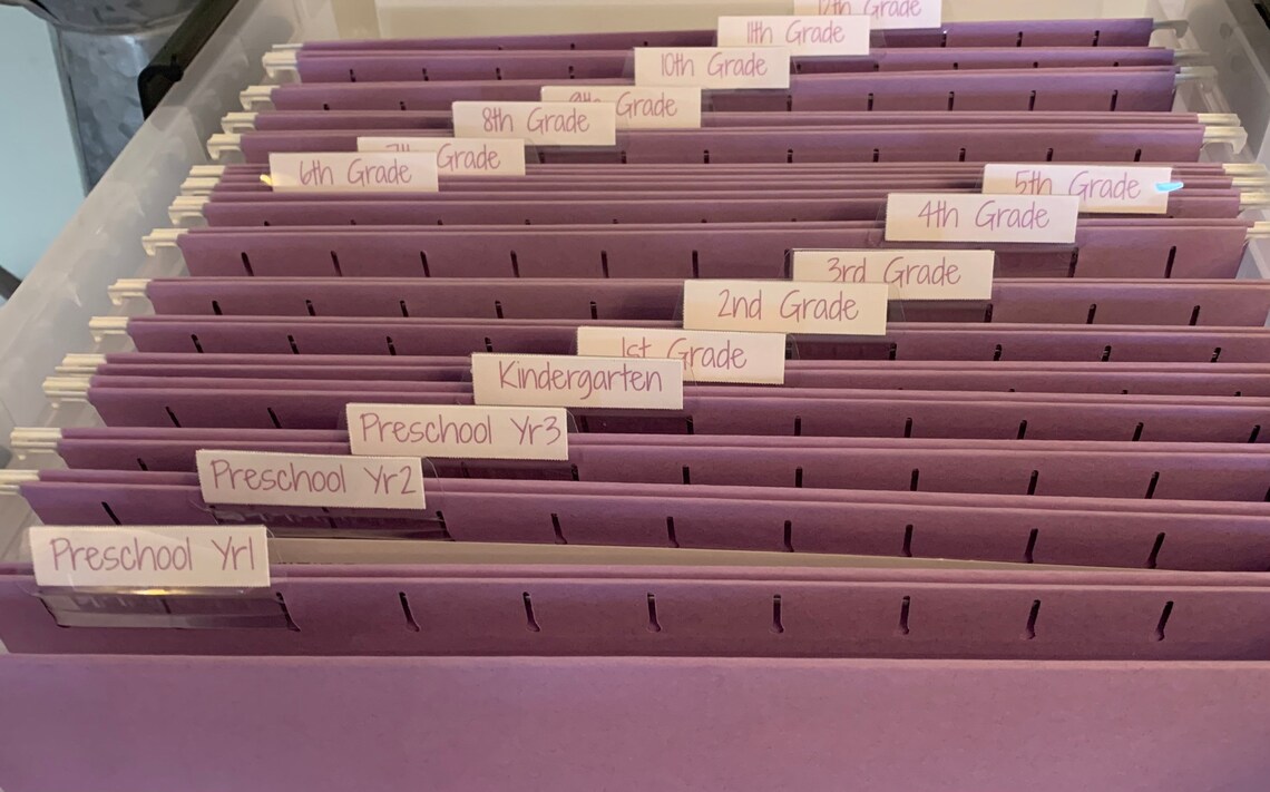 Kids File Box Labels School Memory Box Labels Milestone | Etsy