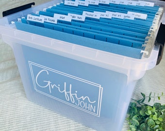 FULLY ASSEMBLED Kids File Box , Milestone Tote , Memory Box ...