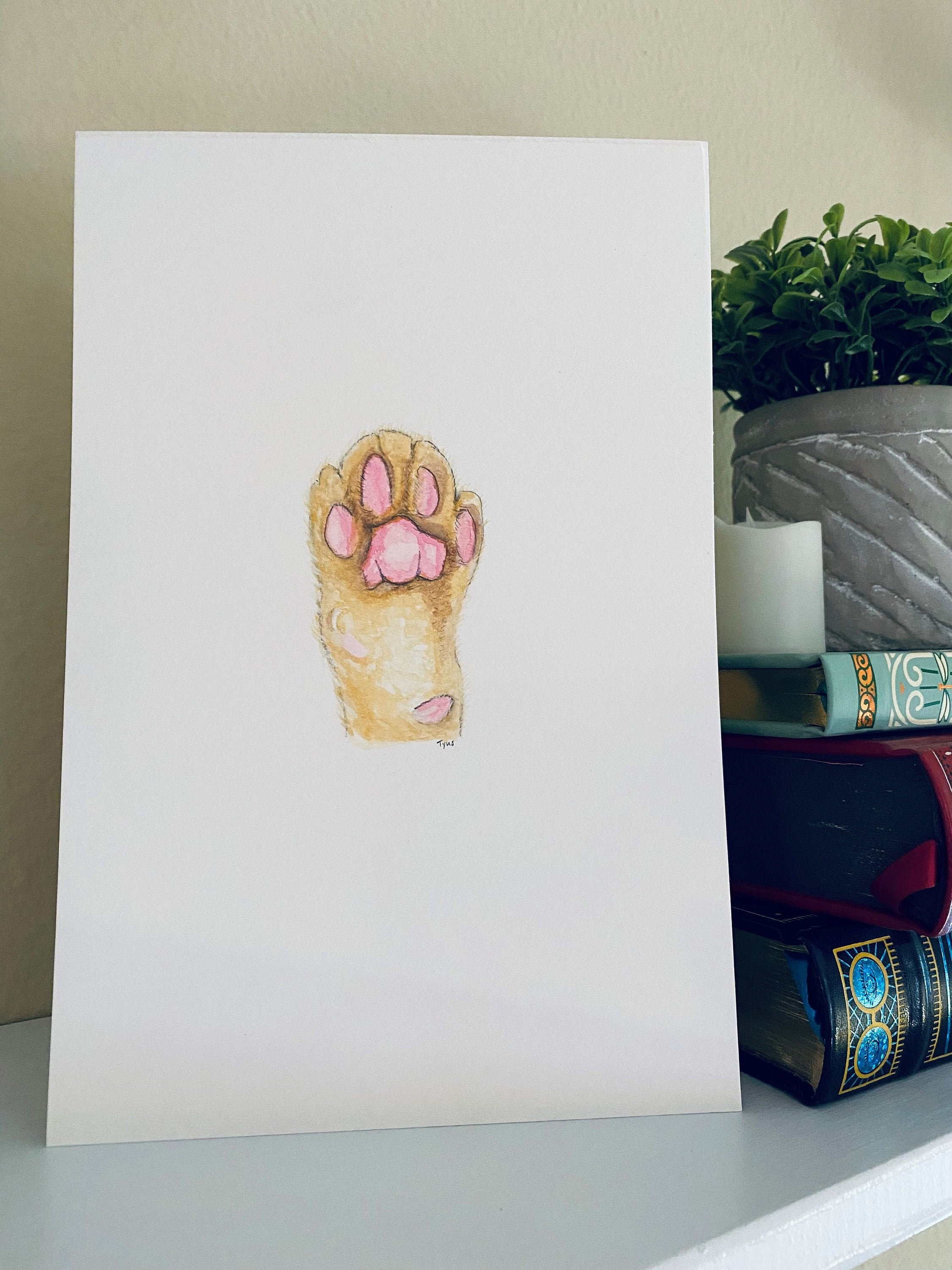 Cat Paw, Toe Beans, Watercolor Artwork, Kitty Paw, Pet Picture, Cat ...