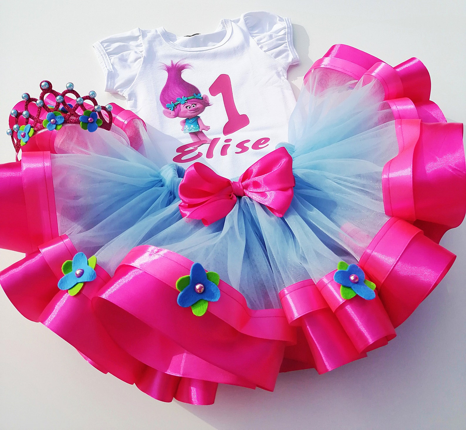 Poppy Birthday Outfit Poppy Birthday Tutu Set Princess Poppy | Etsy