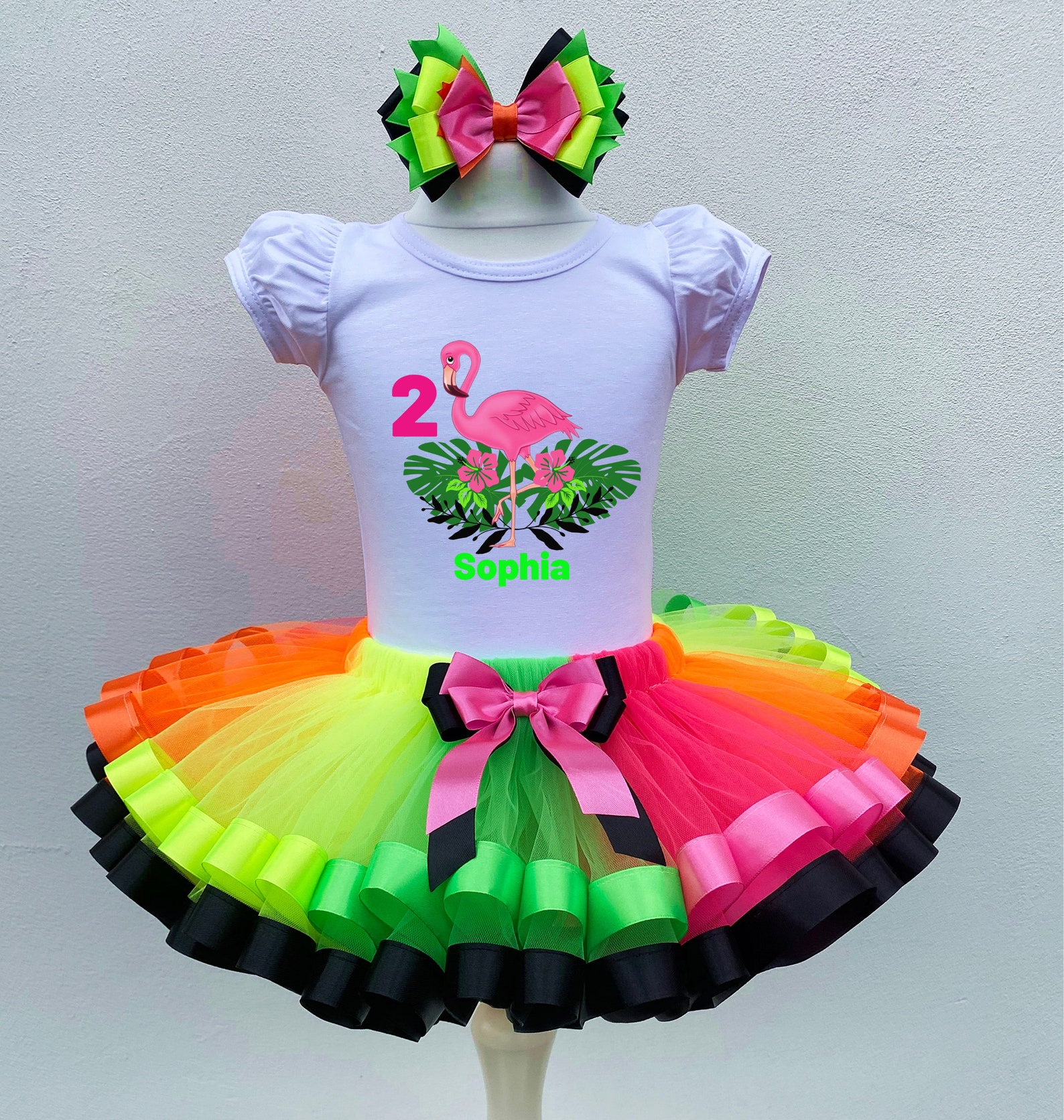 Flamingo Birthday Girls Party Outfit-flamingo Tutu Set - Etsy