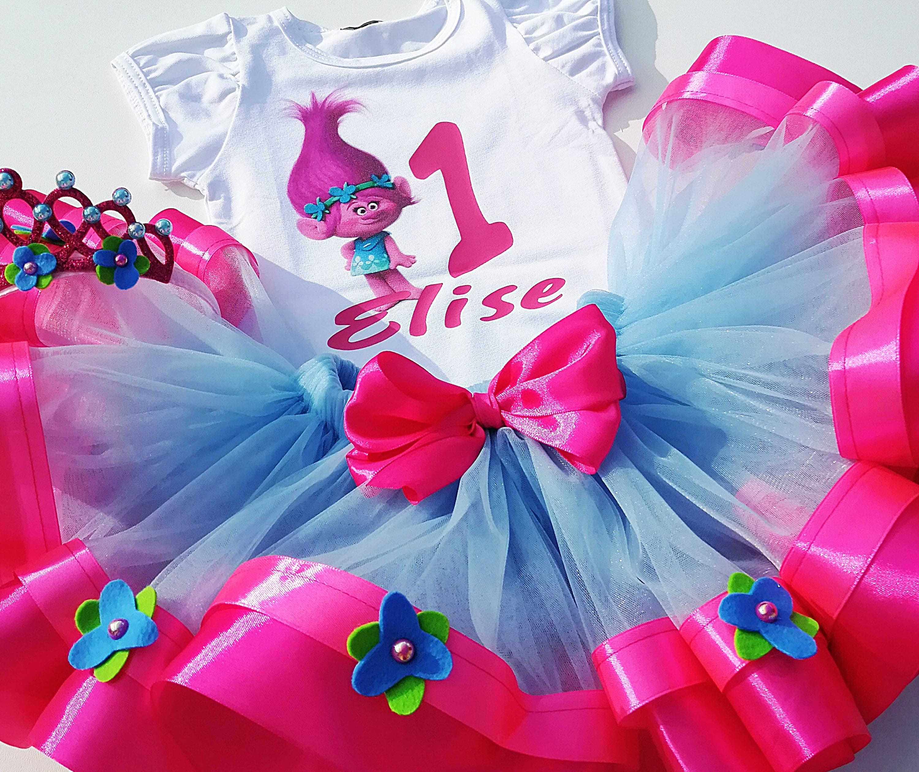 Poppy Birthday Outfit Poppy Birthday Tutu Set Princess Poppy | Etsy