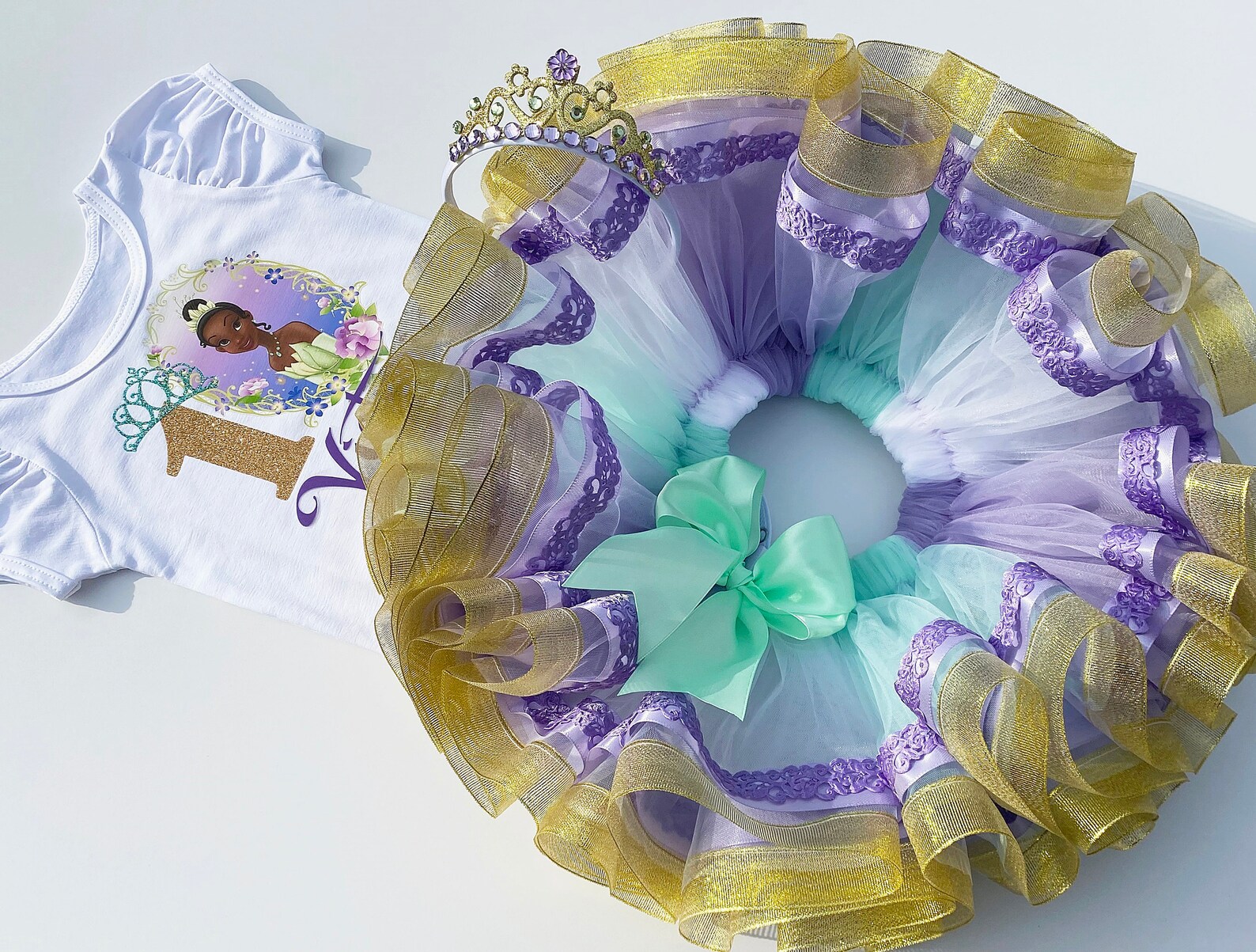 Princess and Frog Birthday Outfit-frog Princess Tutu-tiana - Etsy