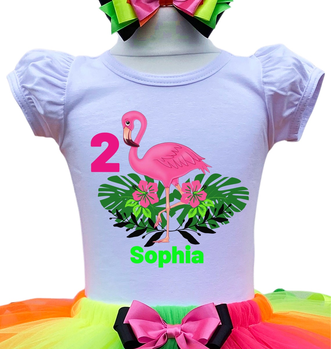 Flamingo Birthday Girls Party Outfit-flamingo Tutu Set - Etsy