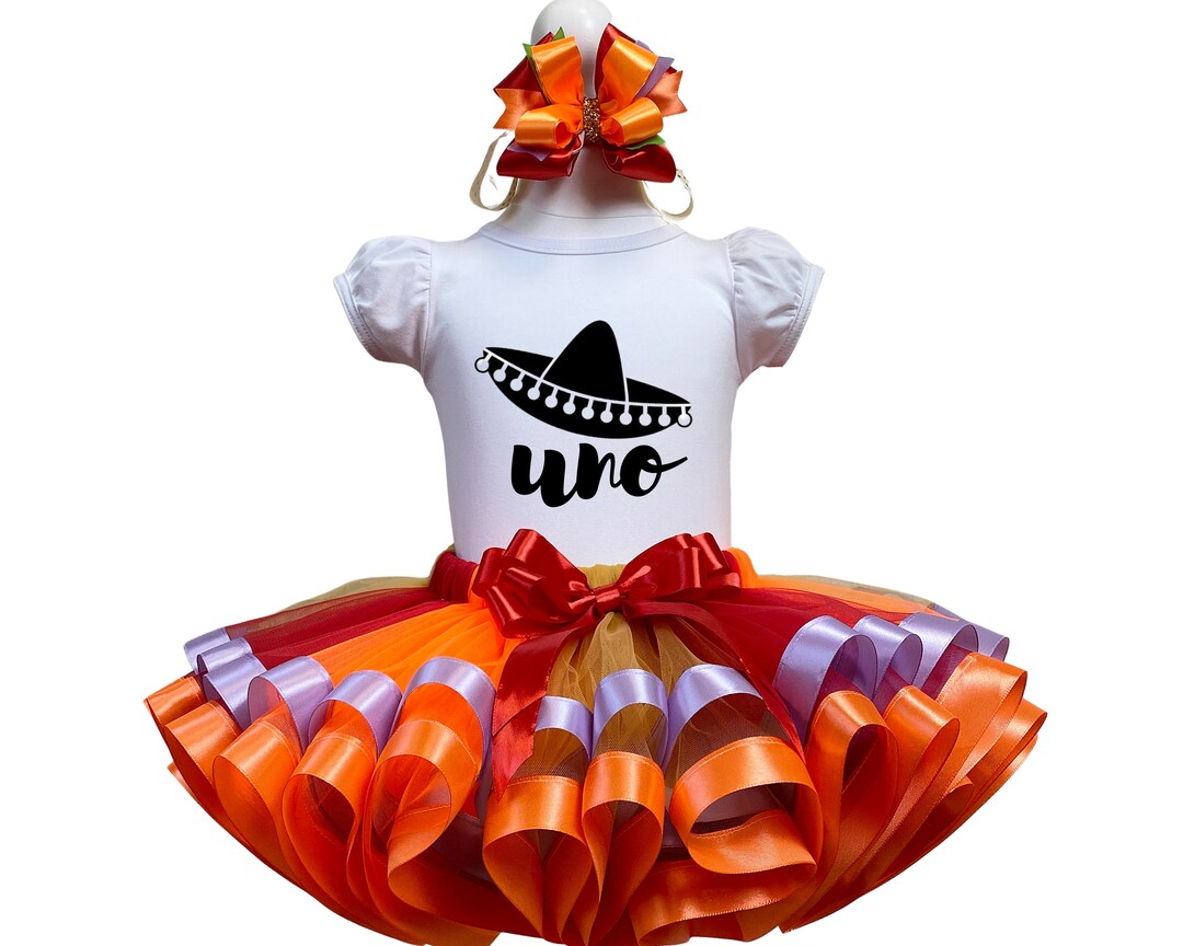 Baby Mexican Uno Fiesta Dress-baby Uno Birthday Outfit-fiesta Birthday ...