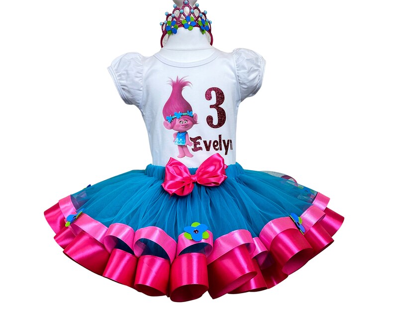 Poppy Birthday Outfit Poppy Tutu Set baby Girl Poppy - Etsy