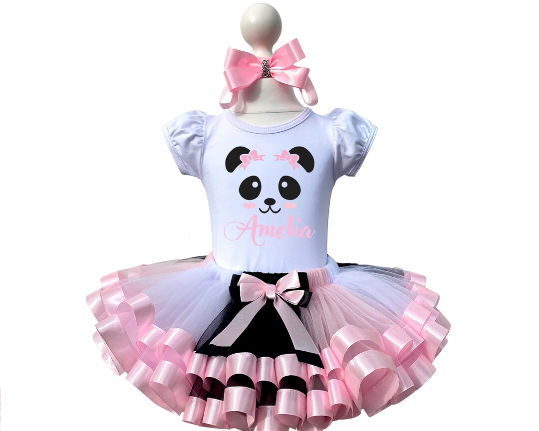 Panda Birthday Outfit-panda Baby Dress-panda Tutu-party Dress-cake ...