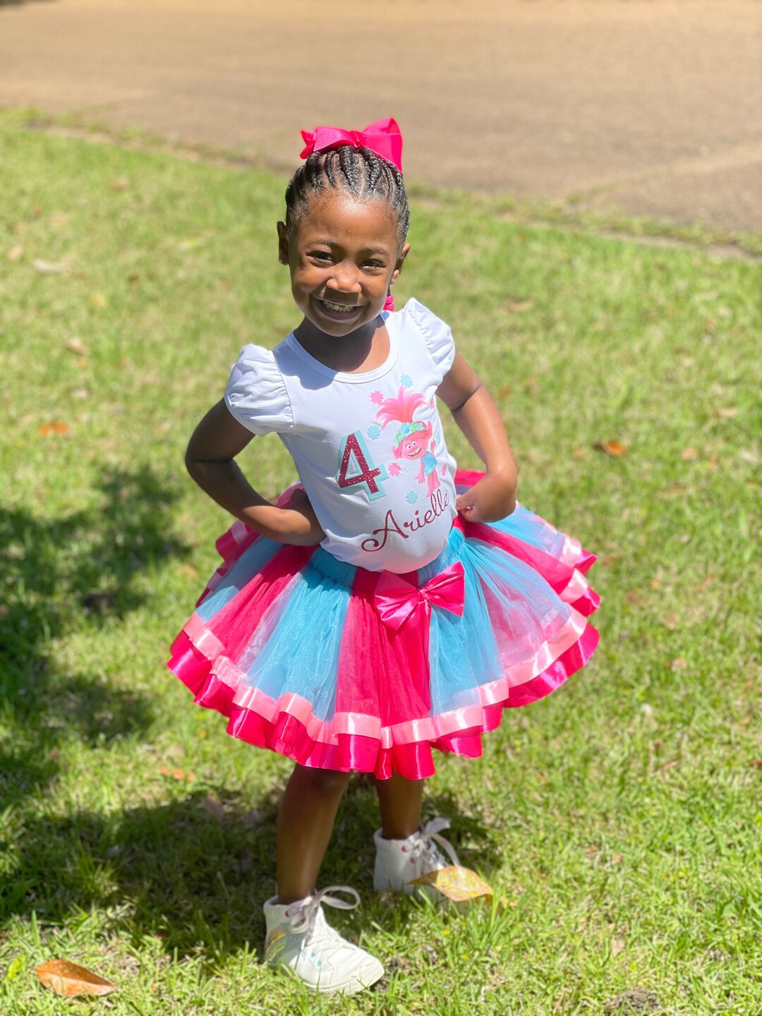 Poppy Birthday Outfit-poppy Shirt Girls-princess Poppy Tutu Set-poppy ...