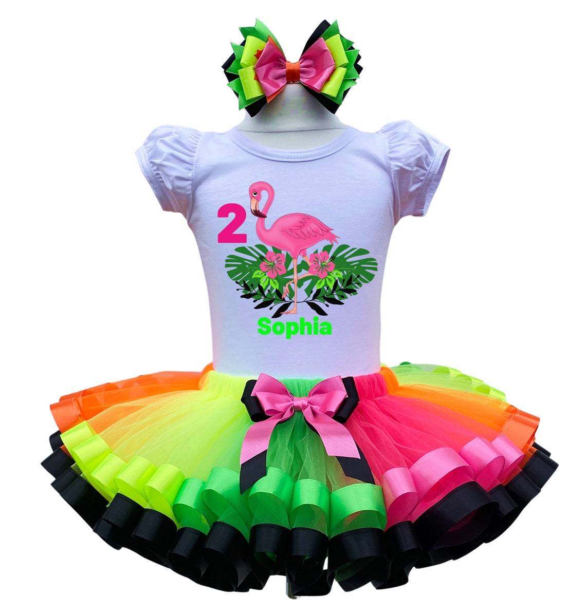 Flamingo Birthday Girls Party Outfit-flamingo Tutu Set - Etsy
