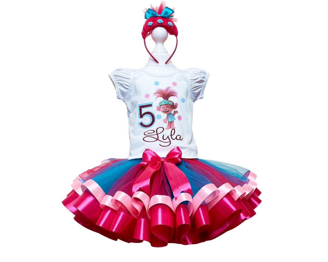 Poppy Girl Birthday Outfit Poppy Princess Party Tutu Set Poppy Girls ...