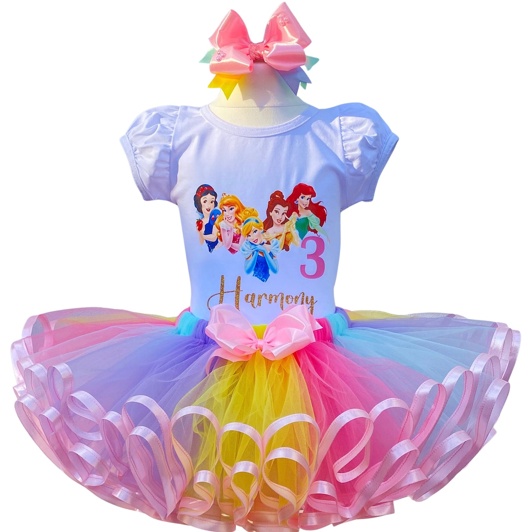 Princess Girls Theme Birthday Outfit-princess Baby Tutu Set - Etsy
