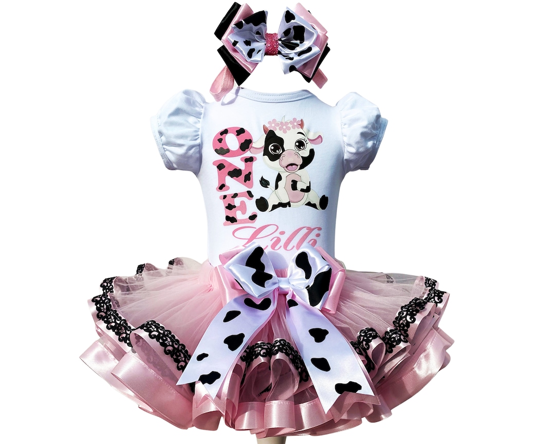Cow Birthday Outfit-farm Birthday Outfit-cow Theme Birthday Tutu ...
