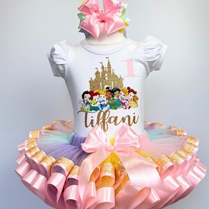 Personalized Princess Baby Birthday Outfit: Rainbow Partygirls Tutu Set ...
